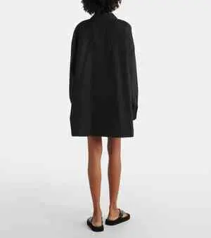 Wardrobe.NYC Oversized Cotton Shirt Dress - Black