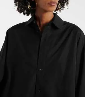 Wardrobe.NYC Oversized Cotton Shirt Dress - Black