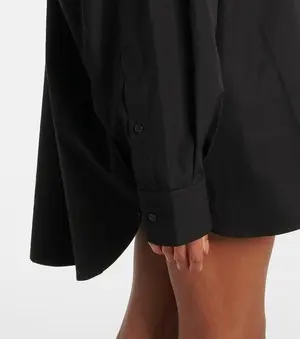 Wardrobe.NYC Oversized Cotton Shirt Dress - Black