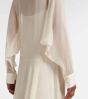 Chloé Silk Chiffon Shirt Dress