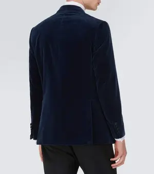 Brioni Satin-trimmed Cotton Velvet Tuxedo Jacket