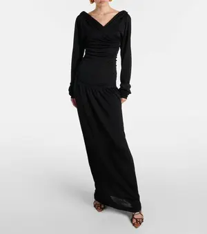 Khaite Fable Draped Maxi Dress