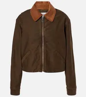 Loewe Suede-trimmed Cotton Blouson