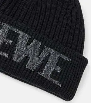 Loewe Logo Wool Beanie - Black