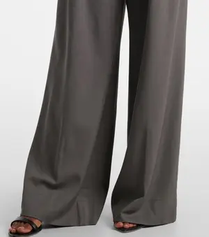 Wardrobe.NYC High-rise Wide-leg Wool Pants - Black