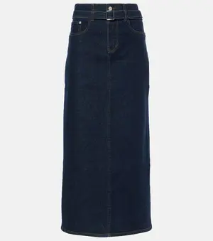 Proenza Schouler Calder Denim Midi Skirt - Blue