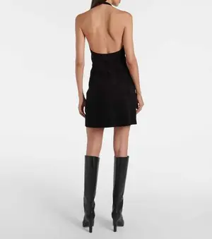 Stouls Lucie Mini Leather Skirt - Black