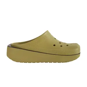 CROCS Blunt Toe Slides With Painted Edges Green