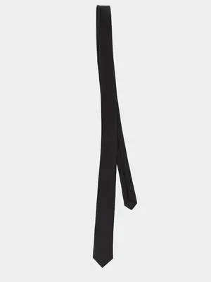 Saint Laurent Monogram Narrow Tie - Black