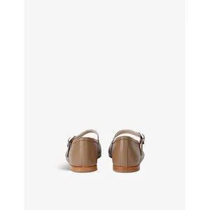 Le Monde Beryl Mary Jane Leather Ballet Flats - Taupe