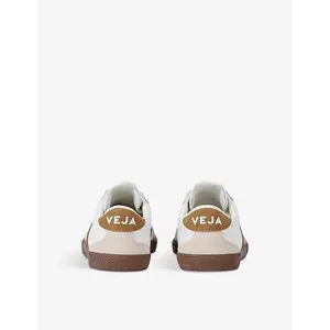 VEJA Volley Logo-embroidered Leather Low-top Trainers - Tan Comb
