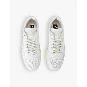 VEJA V-90 Logo-embroidered Low-top Leather Trainers - White/oth