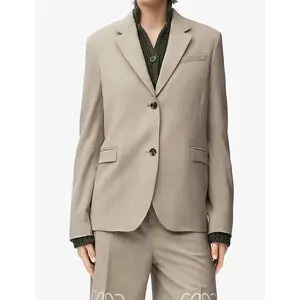Loewe Split-back Single-breasted Wool-blend Blazer