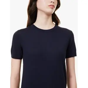 Theory Round-neck Ribbed Wool-blend Top