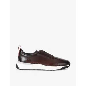 Santoni Innova Perforated Leather Low-top Trainers
