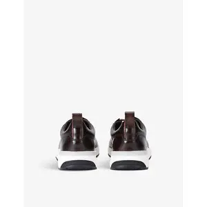 Santoni Innova Perforated Leather Low-top Trainers