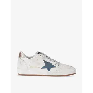 GOLDEN GOOSE Ball Star 11918 Star-embroidered Leather Low-top Trainers - White/comb