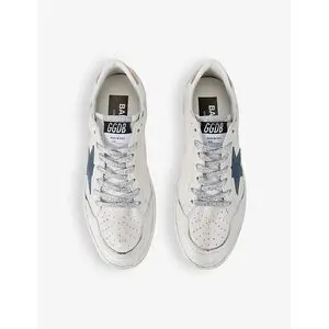 GOLDEN GOOSE Ball Star 11918 Star-embroidered Leather Low-top Trainers - White/comb