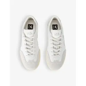 VEJA Volley Logo-embroidered Leather Low-top Trainers - White