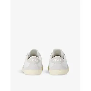 VEJA Volley Logo-embroidered Leather Low-top Trainers - White