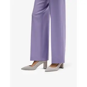 BOSS Pointed-toe Suede Pumps With Logo Rivet