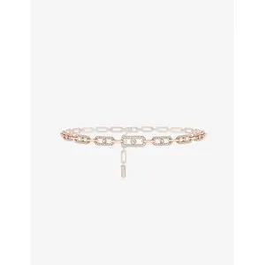 Messika Move Link Diamond And 18k Necklace - Pink Gold