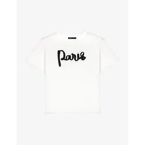 Maje Graphic-print Short-sleeve T-shirt - Blanc