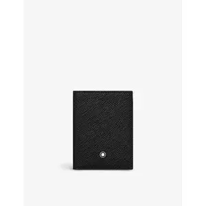 Montblanc Sartorial Logo-embellished Grained-leather Card Holder - Black