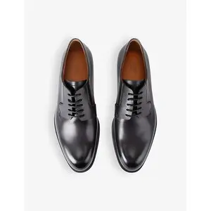 Zegna Leather Derby Shoes - Black