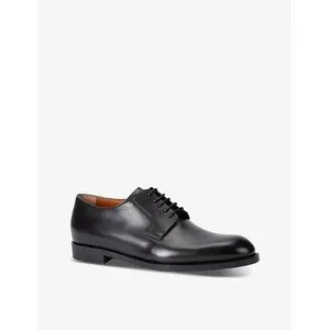 Zegna Leather Derby Shoes - Black