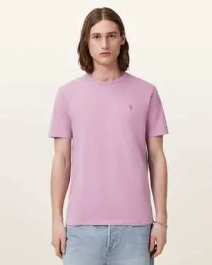ALLSAINTS Brace Brushed Cotton Crew Neck T-shirt Ashed Purple