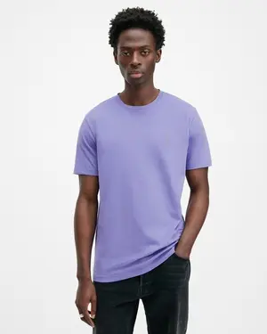 ALLSAINTS Brace Brushed Cotton Crew Neck T-shirt Floyd Purple