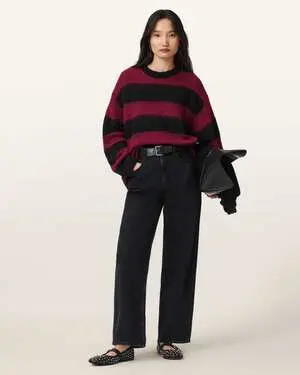 ALLSAINTS Onyx Striped Relaxed Sweater