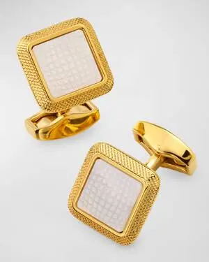 Tateossian Square Mother-of-pearl Cufflinks - Mop