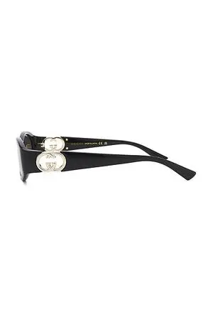 Gucci Hailey Oval Sunglasses - Black