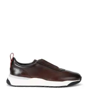 Santoni Leather Innova Sneakers - Brown