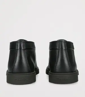 Santoni Leather Detroit Ankle Boots