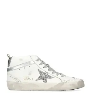 Golden Goose White Mid Top Sneakers For Women