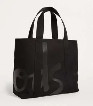 Harrods Cotton Logo Tote - Black