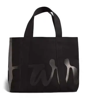 Harrods Cotton Logo Tote - Black