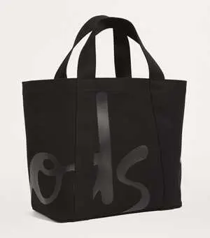 Harrods Mini Cotton Logo Tote - Black