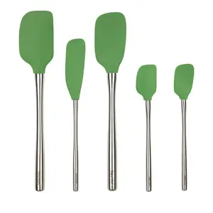 TOVOLO Flex-core Silicone And Stainless Steel 5-piece Spatula Set - Green