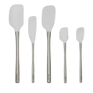 TOVOLO Flex-core Silicone And Stainless Steel 5-piece Spatula Set Silver
