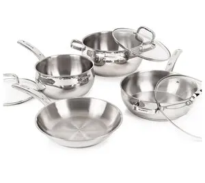 BERGHOFF Belly Shape 7pc 18/10 Ss Cookware Set