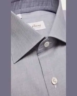 Brioni Cotton Chambray Dress Shirt