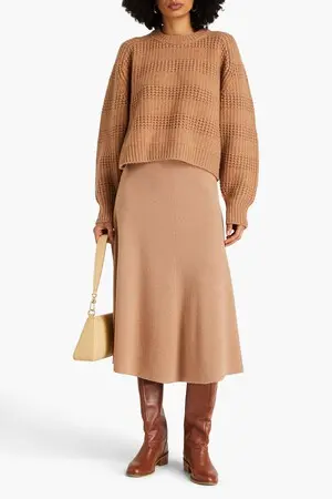 Loulou De Saison Loulou Studio Duba Oversized Ribbed Cashmere Sweater - Light Brown
