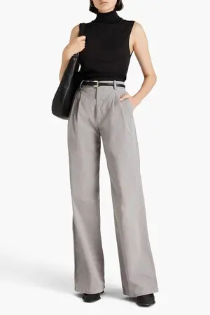 NILI LOTAN Flavie Wide-leg Pants - Gray