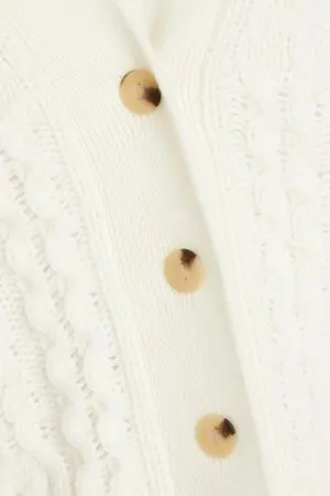 Vince Cable-knit Wool And Cashmere-blend Cardigan