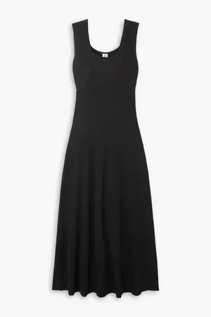BY MALENE BIRGER Ribbed-knit Midi Dress - Black