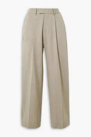 BEARE PARK Pleated Straight-leg Wool Pants